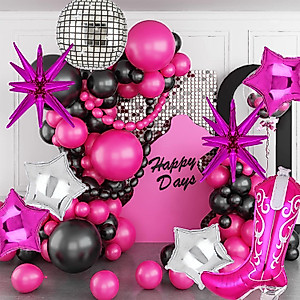 Vsiozian Pink Cowgirl Party Decorations Disco Cowgirl Balloons Cowgirl Boot Balloon Suitable Western Bridal Shower Last Rodeo Bachelorette Theme Party Decorations 8 Pcs