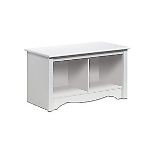 Prepac Twin Cubbie Bench, White