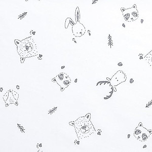 Trend Lab Peek-a-Boo Forest 3 Piece Crib Bedding Set, Gender-Neutral Color Palette, Includes Quilt, Fitted Crib Sheet and Skirt