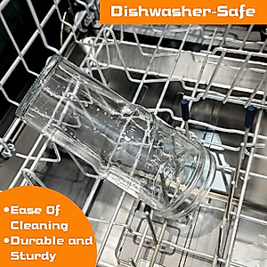 ANOTION Glass Cups with Lids and Straws 2 Packs, 24oz Travel Coffee Mug Wide Mouth Mason Jar Iced Coffee Cup Smoothie Cup Glass Tumbler Tea Cup Clear Cute Water Cups Drinking Jars Glasses