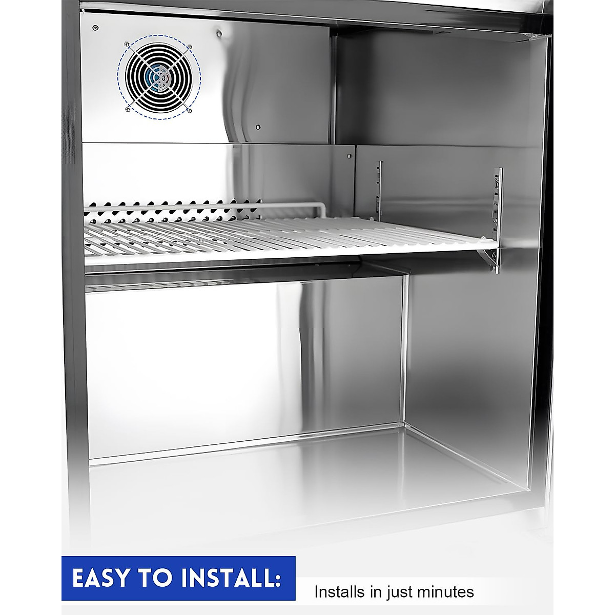 W0301112 W0301101 Fan Motor Evaporator Fit for ATOSA Undercounter Refrigerator MGF8401 MGF8401GR MGF8402，Metal Frame Housing