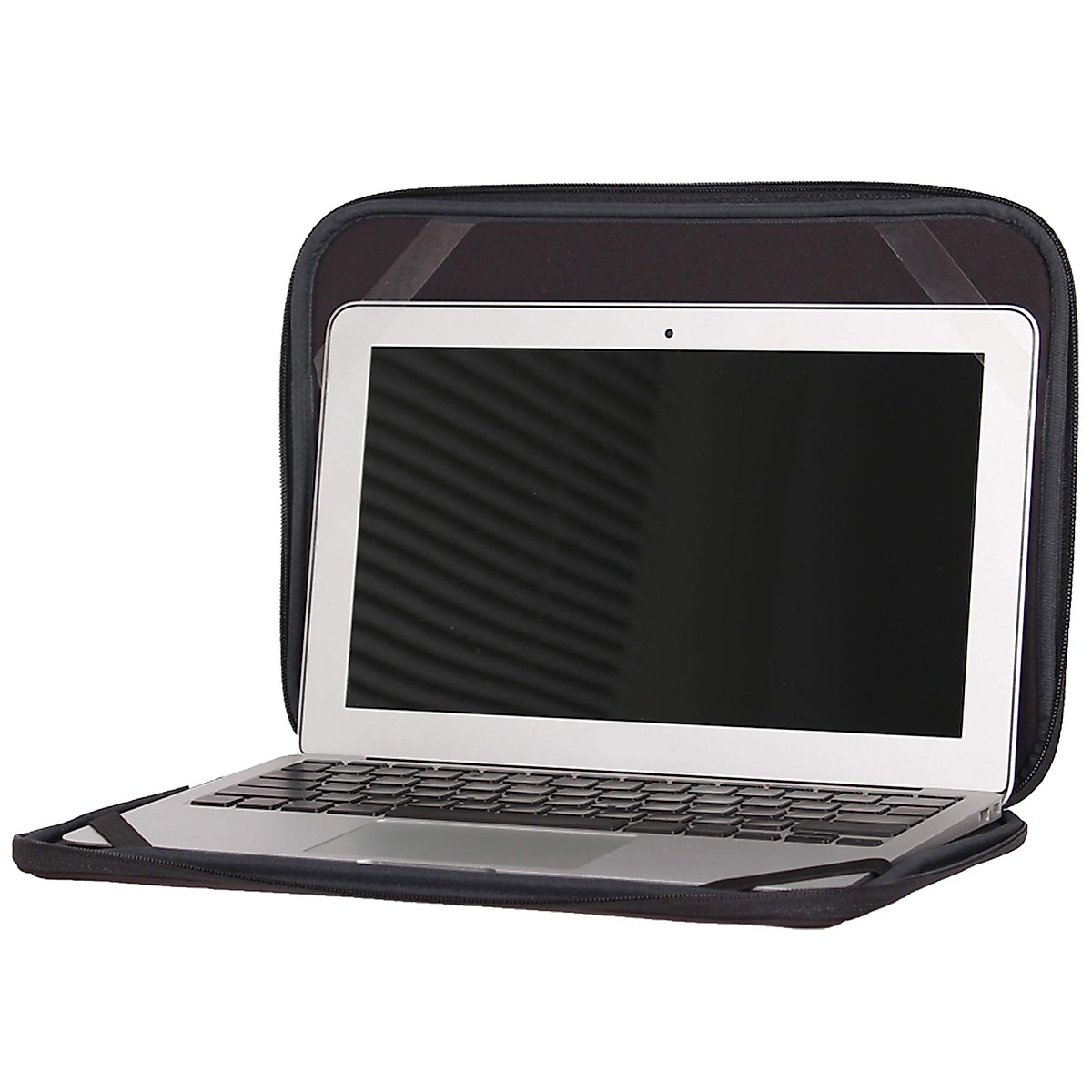 Inntzone Laptop Sleeve 13.3 Inch Foldable Slim Case Lightweight Bag Notebook Computer Carrying Flip Cover (Pink)