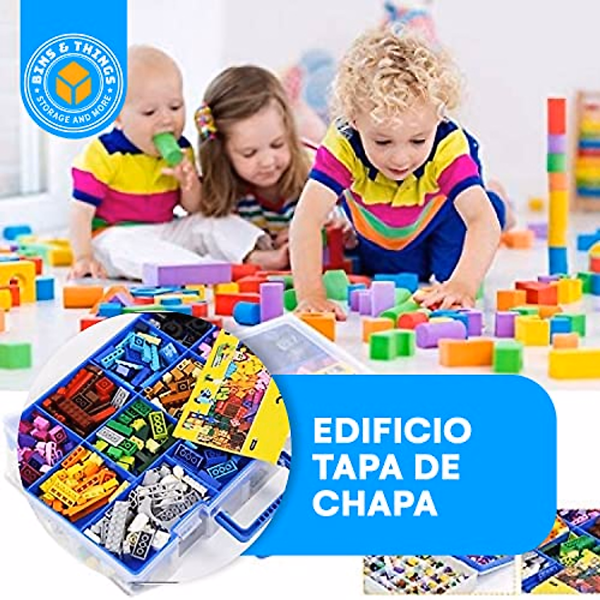 Bins & Things Toy Storage, Toy Organizer and Storage with 30 Compartments - Toy Box Display Case Compatible with Hot Wheels, Lego, lol Surprise, Matchbox, Barbie - Hot Wheels Organizer, Lego Storage