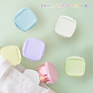 LELE LIFE 6Pcs Small Food Storage Containers, Leakproof Lids, Condiment Sauce Containers, Small Freezer Storage Containers Airtight Containers, Dishwasher Freezer and Microwave Safe, 5oz