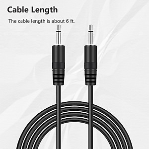 Bolvek 6ft 3.5mm 1/8" Male TS Mono Plug to 3.5mm Male Mono Jack Audio Cable