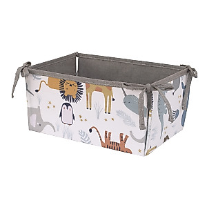 NoJo Zoo Animals White and Gray 4 Pc Crib Bedding Set