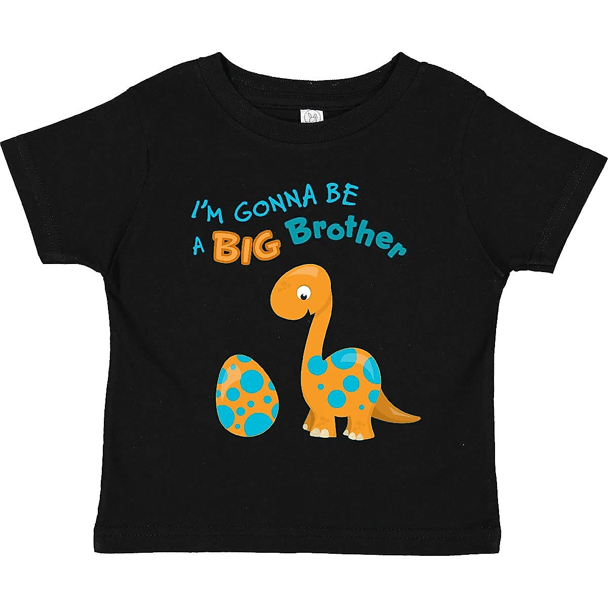 inktastic I'm Gonna Be a Big Brother Dino Baby T-Shirt 18 Months 0040 Black 283d0