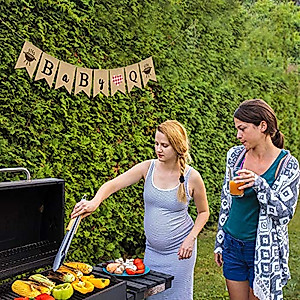 Rainlemon Baby Q Banner Burlap BBQ Baby Shower Gender Reveal Party Decoration Supply