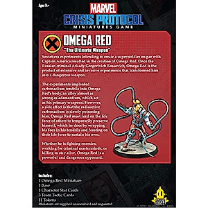 Marvel Crisis Protocol Omega Red CHARACTER PACK | Miniatures Battle Game | Strategy Game for Adults and Teens | Ages 14+ | 2 Players | Avg. Playtime 90 Minutes | Made by Atomic Mass Games