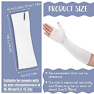 Nuanchu Tubular Stockinette Tubing Cotton Stockinette for Pre Wrap Use Elastic Arm Cast Stockinette for Arm Wrist Thumb Spica Stockinette Tubing Soft Wrist Arm Wraps (20 Pcs, 3.14 x 11.8 Inch)