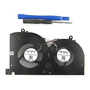 QUETTERLEE Replacement New Laptop GPU Cooling Fan for MSI GS75 P75 WS75 MS-17G1 MS-17G2 MS-17G3 Series BS5005HS-U3J 17G1-G-CW 17G1-G-CCW GPU DC5V 1A Fan