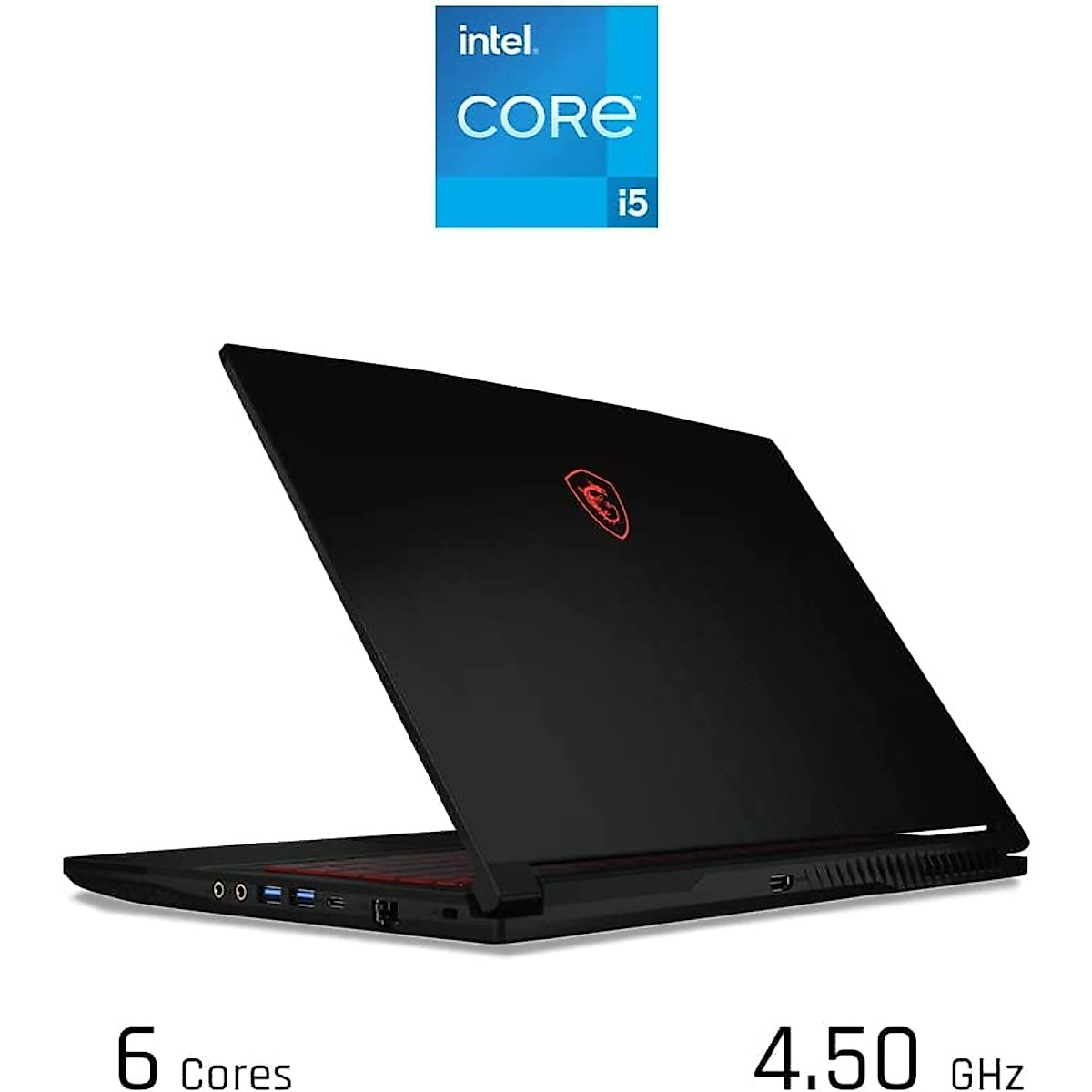 MSI 15.6" FHD 144Hz Gaming Laptop, Intel Core i5-11400H Processor, NVIDIA GeForce RTX 3050, 16GB DDR4 RAM, 512GB PCIe SSD, WiFi, Webcam, Backlit Keyboard, Windows 11 Home, Black