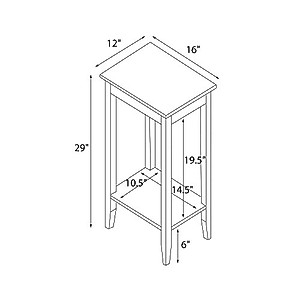 DHP Rosewood Tall End Table