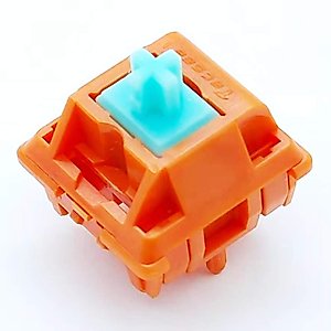 Tecsee Purple Panda PME Material Linear Keyboard Switches | Cherry-Style | Mechanical Gaming Keyboards | Long Stem | Plate Mounted | SMD 5 Pin RGB Switches for Backlit Keyboard (Carrot 70)