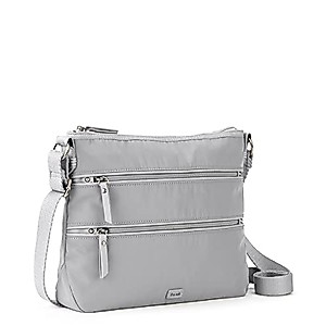 The Sak womens Esperato Recycled Nylon Crossbody, Light Grey, One Size US