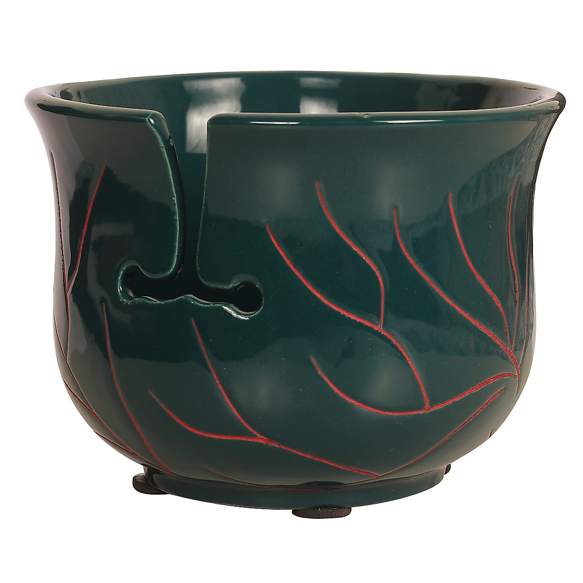 ABHANDICRAFTS Ceramic Yarn Bowl for Knitting – Large Yarn Holder, Crochet Storage, Perfect Funny Gift for Knitters