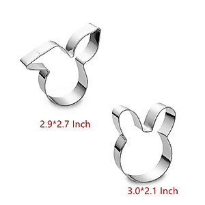 Easter Bunny Cookie Cutter Set -5 Pieces - Different Shapes Stainless Steel