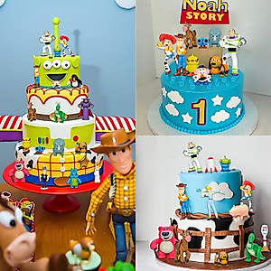 36Pcs Story Toy Cake Toppers, Story Action Figures Cupcake Toppers for Kids, Collectible Mini Figurines for Birthday Party Favor Decorations, 1.2-2.8inch