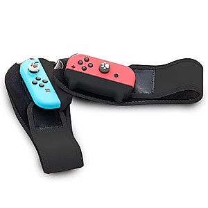 Switch Dance Wrist Strap, Switch Boxing Accessories for Switch Boxing Game with 2 Switch Thumb Grip Caps - Black