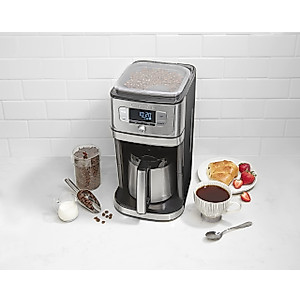 Cuisinart DGB-850 Burr Grind & Brew 10-Cup Coffeemaker with Thermal Carafe, Black/Stainless Steel, Silver