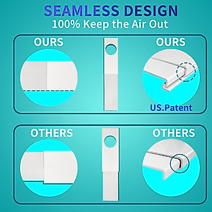 JEACENT Portable AC Window Vent Kit - Complete Air Conditioner Window Kit, Adjustable PVC Window Seal Kit Panels Up to 60 Inches, for Universal Thread AC Exhaust Hose of 5.1" and 5.9" Diameter