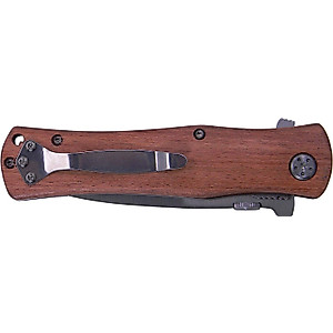 Pappy - I Love You to The Moon and Back Stainless Steel Folding Pocket Knife with Clip, Wood