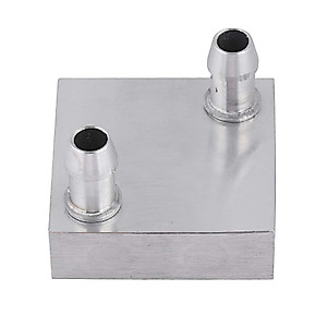 Computer Water Cooling Head, 40x40mm Water Cooling Aluminum Block for CPU Radiator Liquid Water Heatsink Cooler Internal Fin Thickness Only 0.5MM