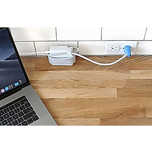 Stella by Ten One Design – Laptop Charging Cord for Apple Adapters with Built-in Cord Management and Illuminating Plug (T1-SPOT-219) – Blue