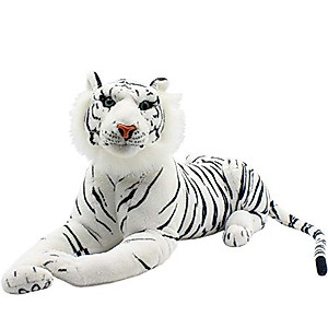 TAGLN Large Stuffed Animals Tiger Toys Giant Plush Big (White, 18 Inch)