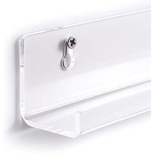 akrilex Vinyl Record Shelf Wall Mount - 8 Pack 12-inch Clear Acrylic Album Record Holder Display Rack - Art for the Records Collector