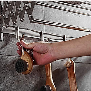 ZCXBHD Stainless Steel Telescopic Wall Mounted Drying Rack Rust-Proof and Space-Saving Wall Mounted Folding Drying Rack for Laundry Bathroom (Size : 58cm)