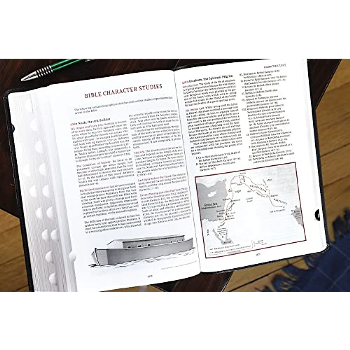 NIV, Thompson Chain-Reference Bible, Large Print, European Bonded Leather, Black, Thumb Indexed, Red Letter, Comfort Print