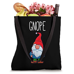 Gnope, Tomte Garden Gnome Gift, Funny Scandinavian Nope Tote Bag