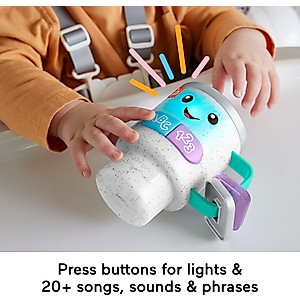 Fisher-Price Baby & Toddler Toy Laugh & Learn Wake Up & Learn Coffee Mug with Lights Music & Learning for Infants Ages 6+ Months