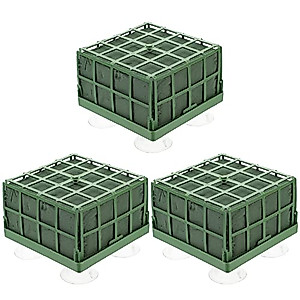 Ciieeo 3pcs Car Ornament Green Flowers Car Mount Car Decorations Greenery Floral Foam Dining Room Table Decor Car Kit Flower Sucker Base Fresh Floral Sucker Base Happy Word Wedding