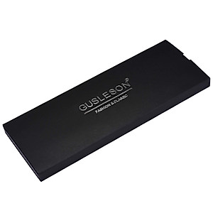 GUSLESON Men's Solid Silk Tie Champagne Ties for Men Necktie Clip Pocket Square Cufflinks Sets (6101-10)