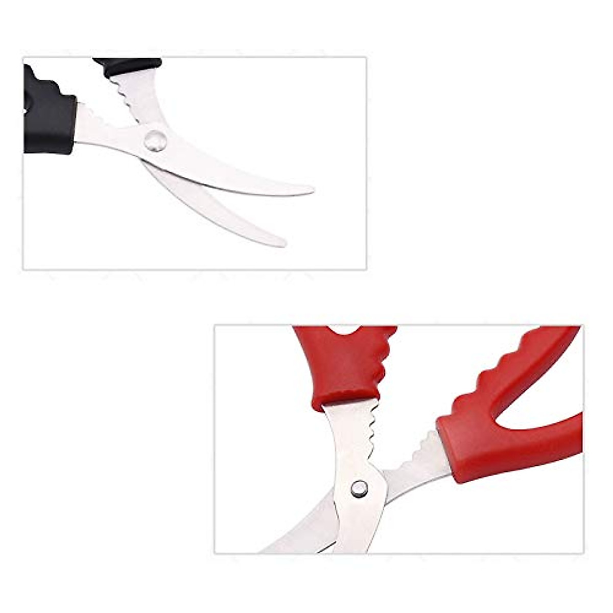6Pak Stainless Steel Seafood Scissors for Kitchen Seafood Fish Crab Shrimp Lobster Multifunction Seafood Shears Tool