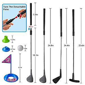 Zac-T Toddler Golf Clubs Set/Deluxe Happy Kids Golf Ball Gameplay Sports Toys for Kids Boys Girls Indoor Outdoor Play, Christmas Birthday Gift