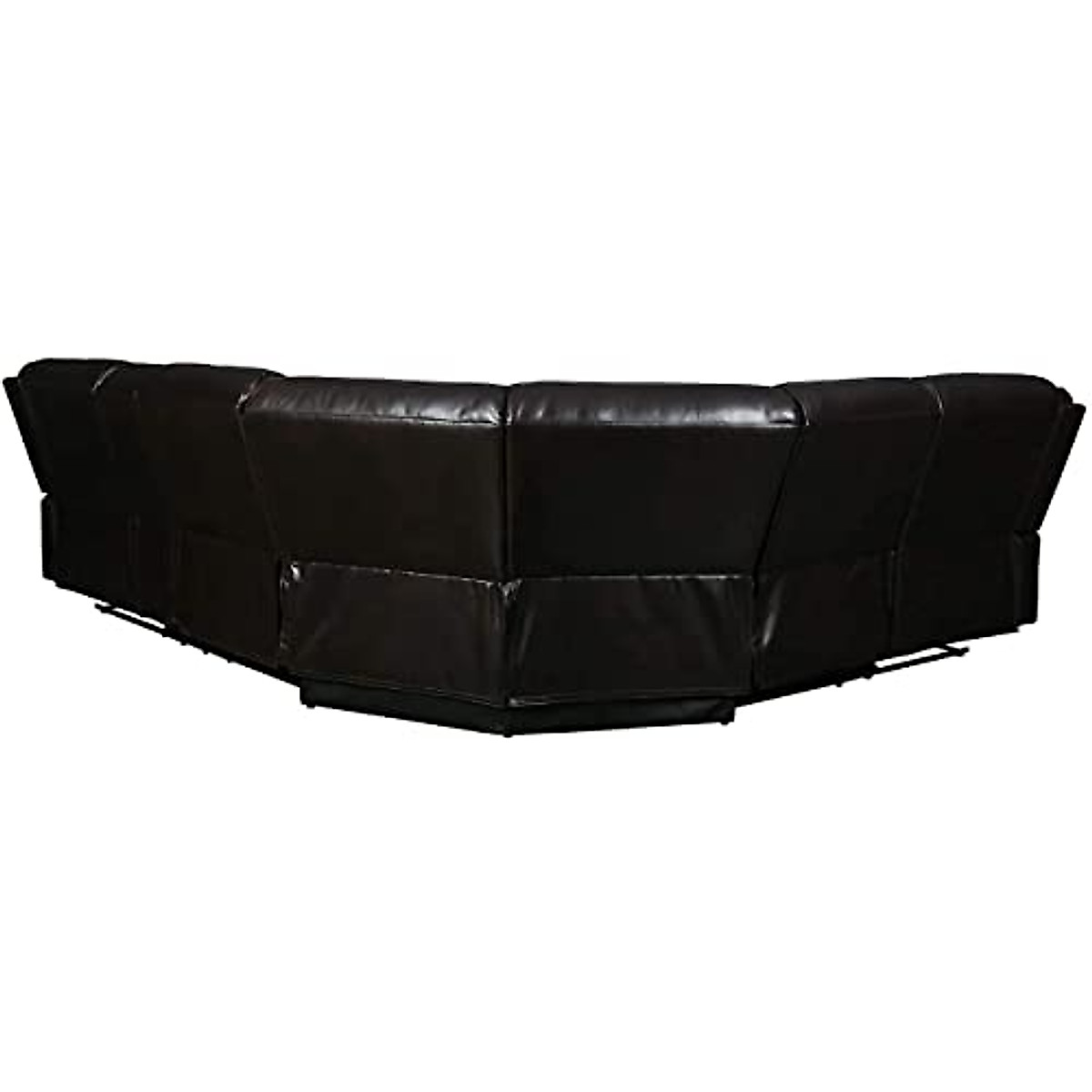 Blackjack Furniture Marsden Modern Leather Air Reclining Living Room Sectional, Brown