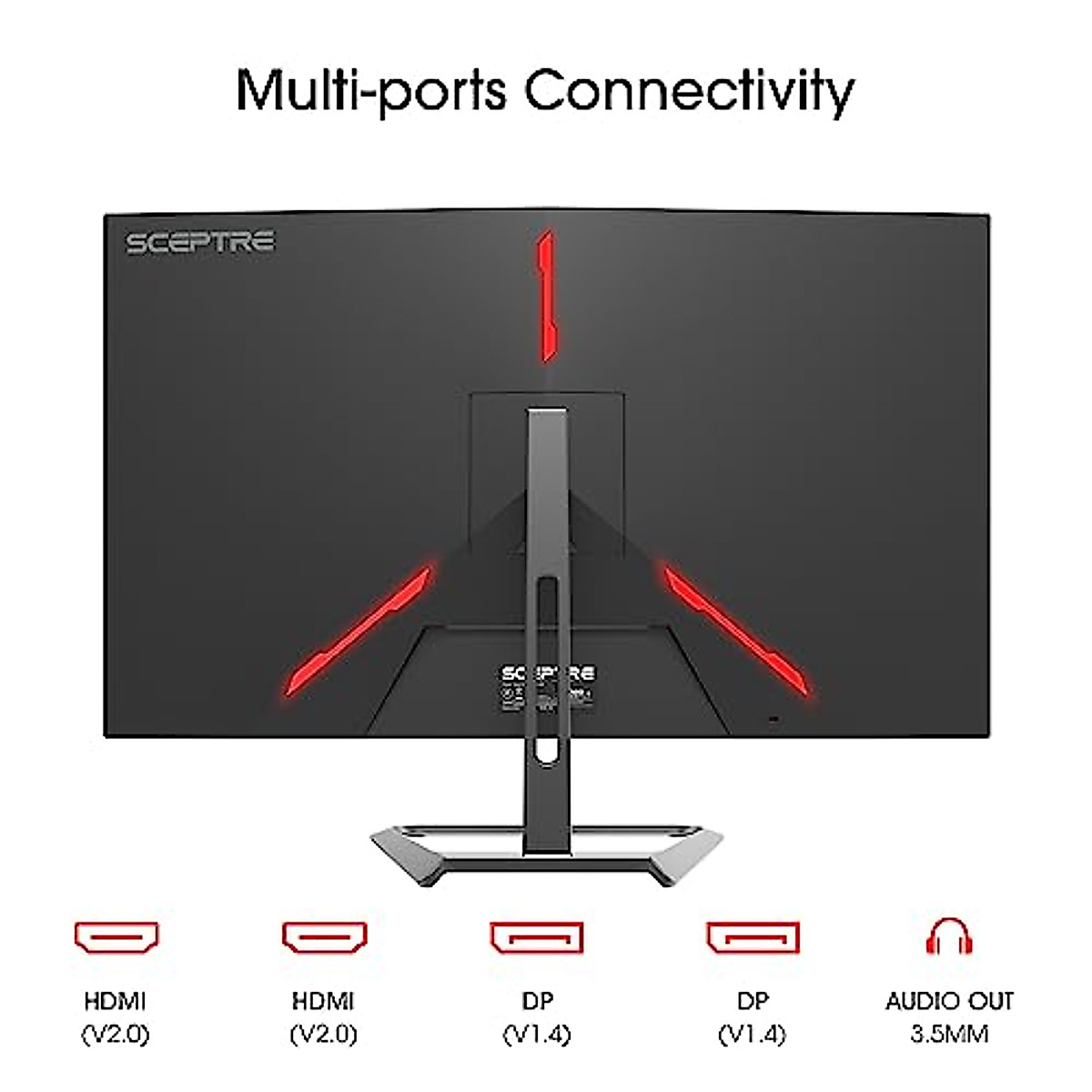 SCEPTRE 32-inch IPS 4K UHD 3840 x 2160 Monitor DisplayPort x2 HDMI x2 99% sRGB Build-in Speakers, Machine Black 2024 (U325W-UPT)