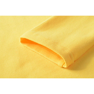 HieasyFit Women's Cotton Basic Thermal Turtleneck Pullover Top(Bright Yellow L)