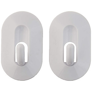 Spectrum Diversified Wall Mounted Magnetic Classic Hook for Fridge Hanging Keys Rings and More Storage, 2 Pack, White