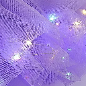 Girl Tutu Skirts, 2-8 Years Baby Girls Light Up LED Tutu Skirt Magic Light Princess LED Dancing Skirt Tulle Ballet