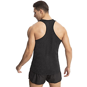 Vislivin Workout Tank Tops for Men Quick Dry Y-Back Tanks Bodybuilding Sleeveless Shirts-4 Packs Black/Sky Blue/Grey/ArmyGreen XXL