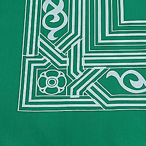 Muslim Prayer Rug Soft Namaz Sajadah Travel Prayer Mat with Compass Water Resistant Praying Carpet for Ramadan, Light Green