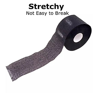 Barber Neck Strips - 5 Rolls 500 Pieces Black, Disposable & Flexible Paper for Hair Cutting, Salon Supplies, Water Resistant and Self-Adhering