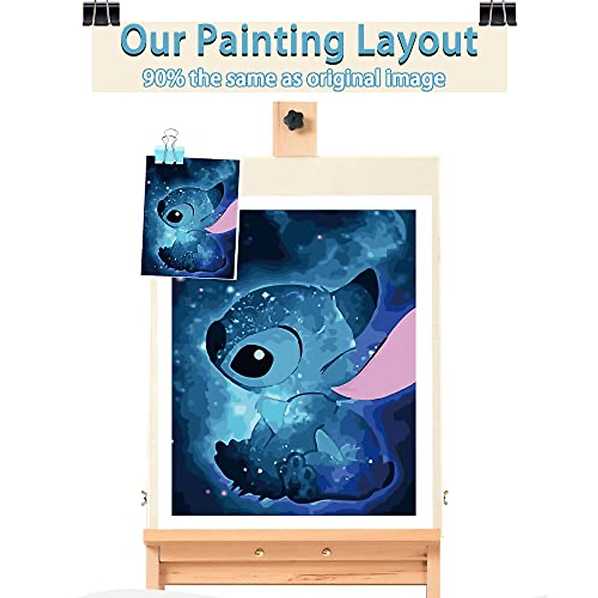 eimivrc Paint by Number for Adults Beginner, Stitch Paint by Numbers,Paint by Number Stitch for Gift Home Decor(16x20 Inch)