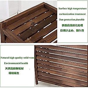 YPINKZ Wooden Air Conditioner Hider Fencing,Wood Air Conditione Flower Stand,Wood Air Conditioning Privacy Screen,Brown,100x43x94cm,110x50x105cm (Size : 85x35x75cm(33.5x14x29.5in))