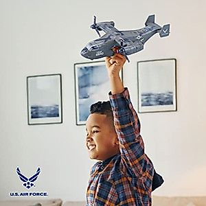 Lollipop United States Air Force Military Helicopter, V-22 Osprey Airplane, 1:72 Scale Aircraft Carrier Model, Battle/Rescue Helicopter Toy w/Sounds, 3+