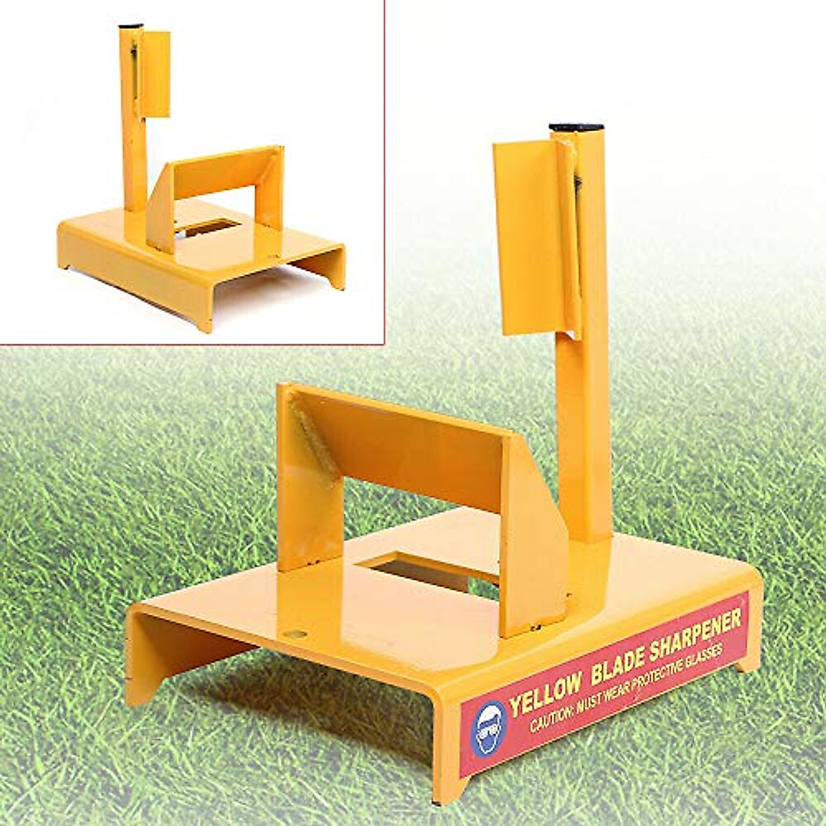 Lidhujnk Grinder Accessories Part Yellow Lawn Mower Blade Sharpener Mower Sharpener Blade, Mower Tractor Garden Yard Tool